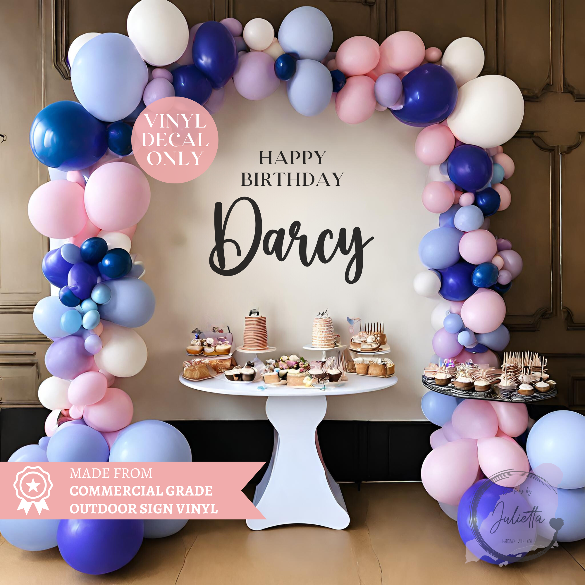 Happy Birthday Birthday Decal | Custom Birthday Decor | Creations by ...